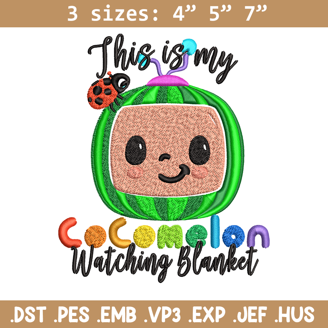 Cocomelon Logo Embroidery design, Cocomelon Embroidery, logo | Inspire ...