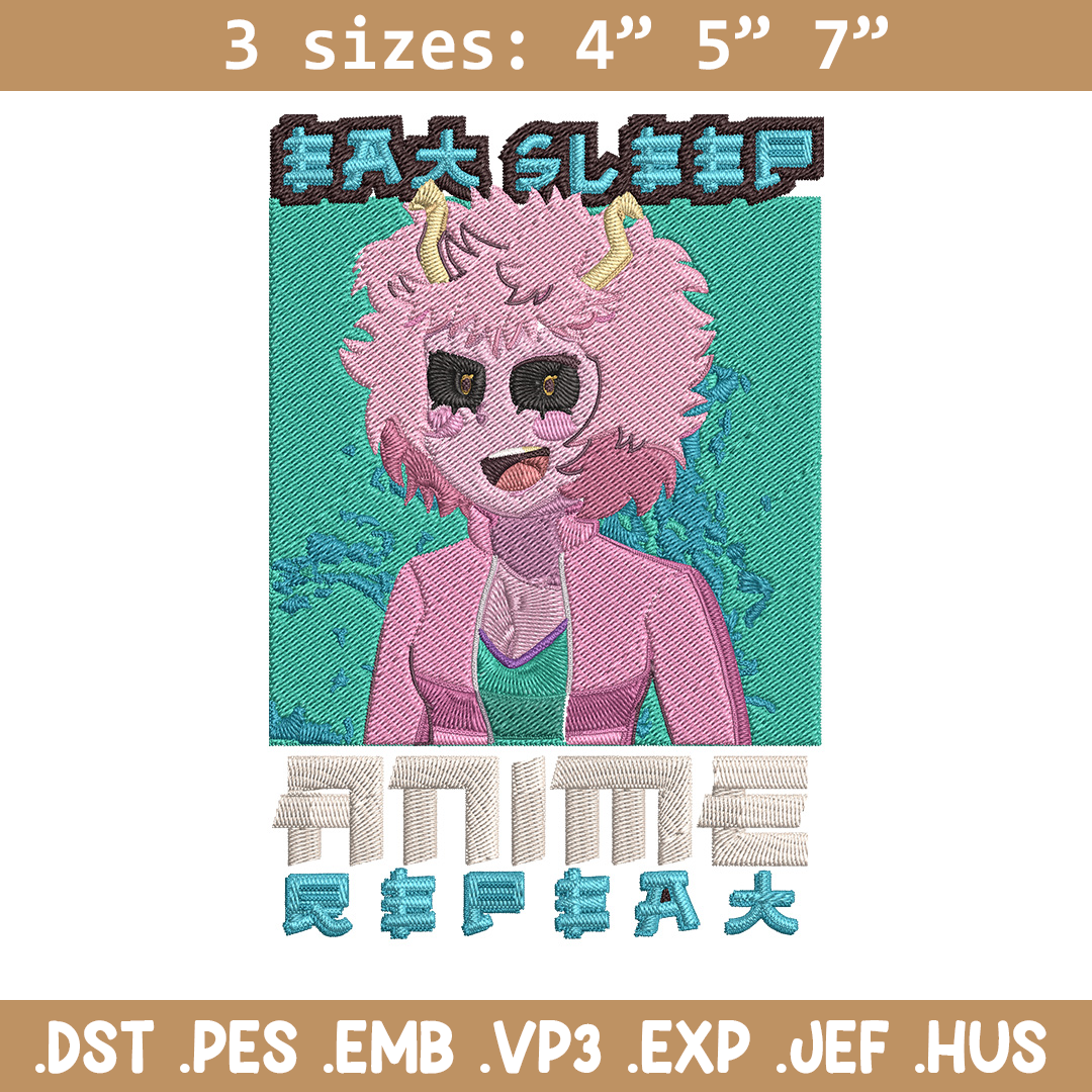 Mina Ashido Embroidery Design, Mha Embroidery, Embroidery Fi - Inspire ...