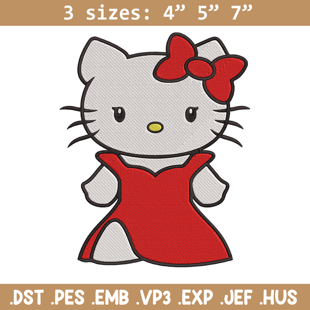 Hello kitty dress Embroidery Design, Hello kitty Embroidery, | Inspire ...