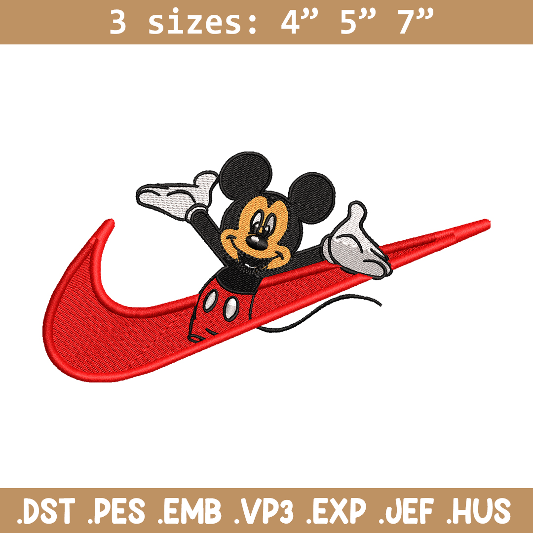 Mickey mouse Nike embroidery design, Disney embroidery, Nike | Inspire ...