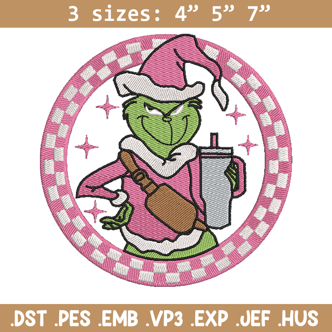 Grinch logo embroidery design, Grinch embroidery, Chrismas d | Inspire ...