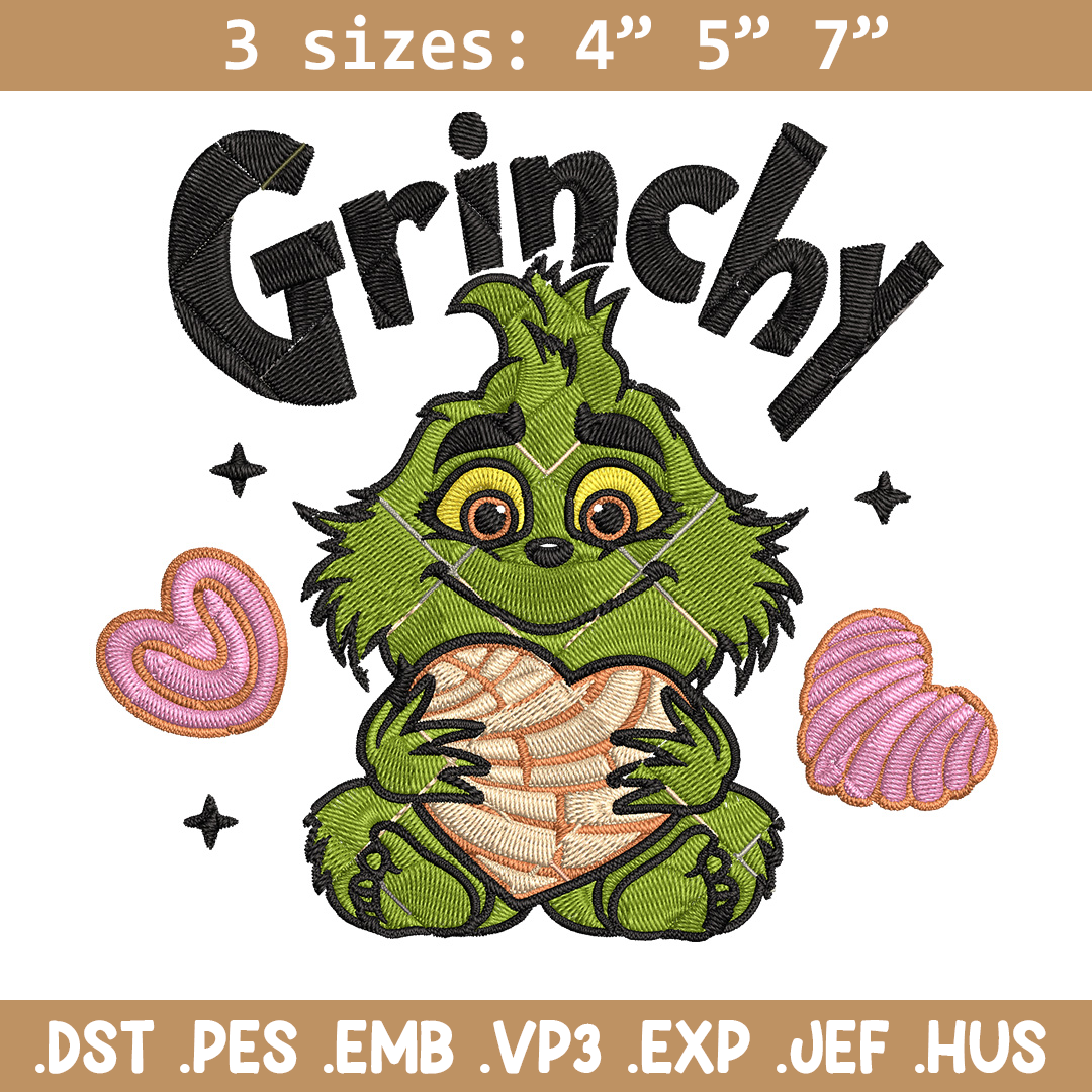 Grinchy cute Embroidery Design, Grinch Embroidery, Embroider | Inspire ...
