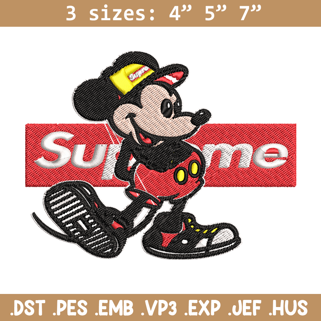 Mickey Mouse Supreme Embroidery design, Disney Embroidery, D - Inspire ...