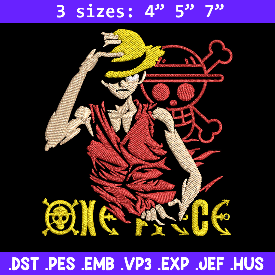 Luffy poster Embroidery Design, One piece Embroidery, Embroi | Inspire ...