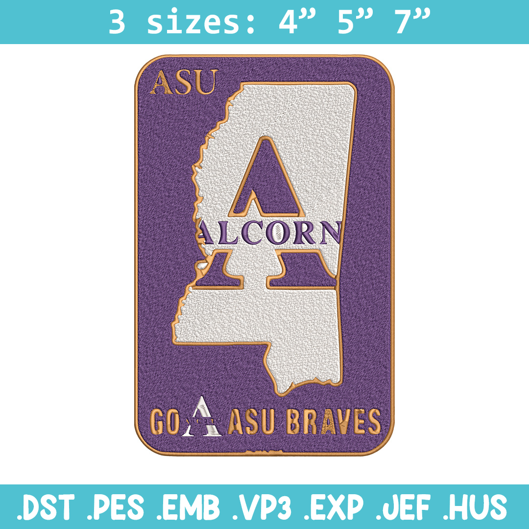 Alcorn State logo embroidery design, Logo embroidery, Sport | Inspire ...
