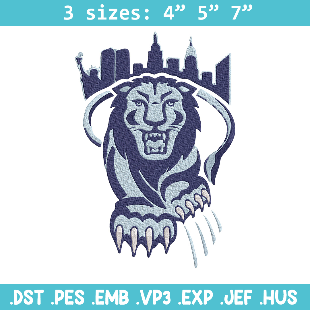 Columbia Lions logo embroidery design, NCAA embroidery, Spor - Inspire ...