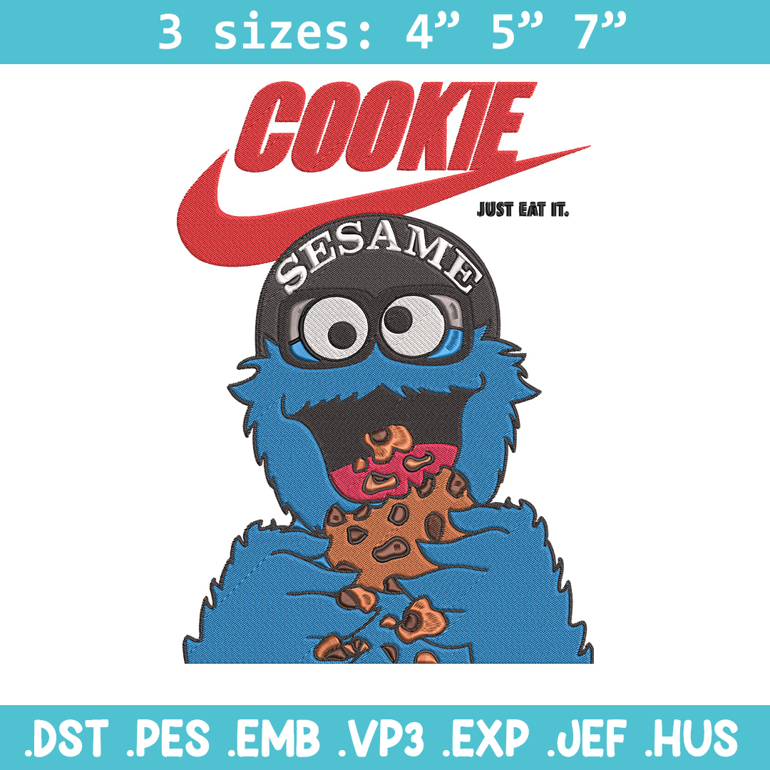 Cookie Monster x nike Embroidery Design, Cookie Monster Embr | Inspire ...