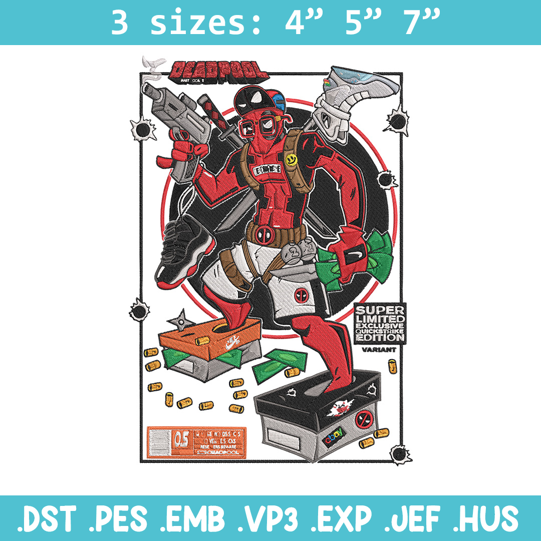 Deadpool poster Embroidery Design, Deadpool Embroidery, Embr | Inspire ...