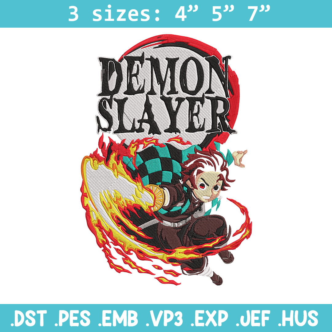 Demon slayer poster Embroidery Design, Demon slayer Embroide | Inspire ...