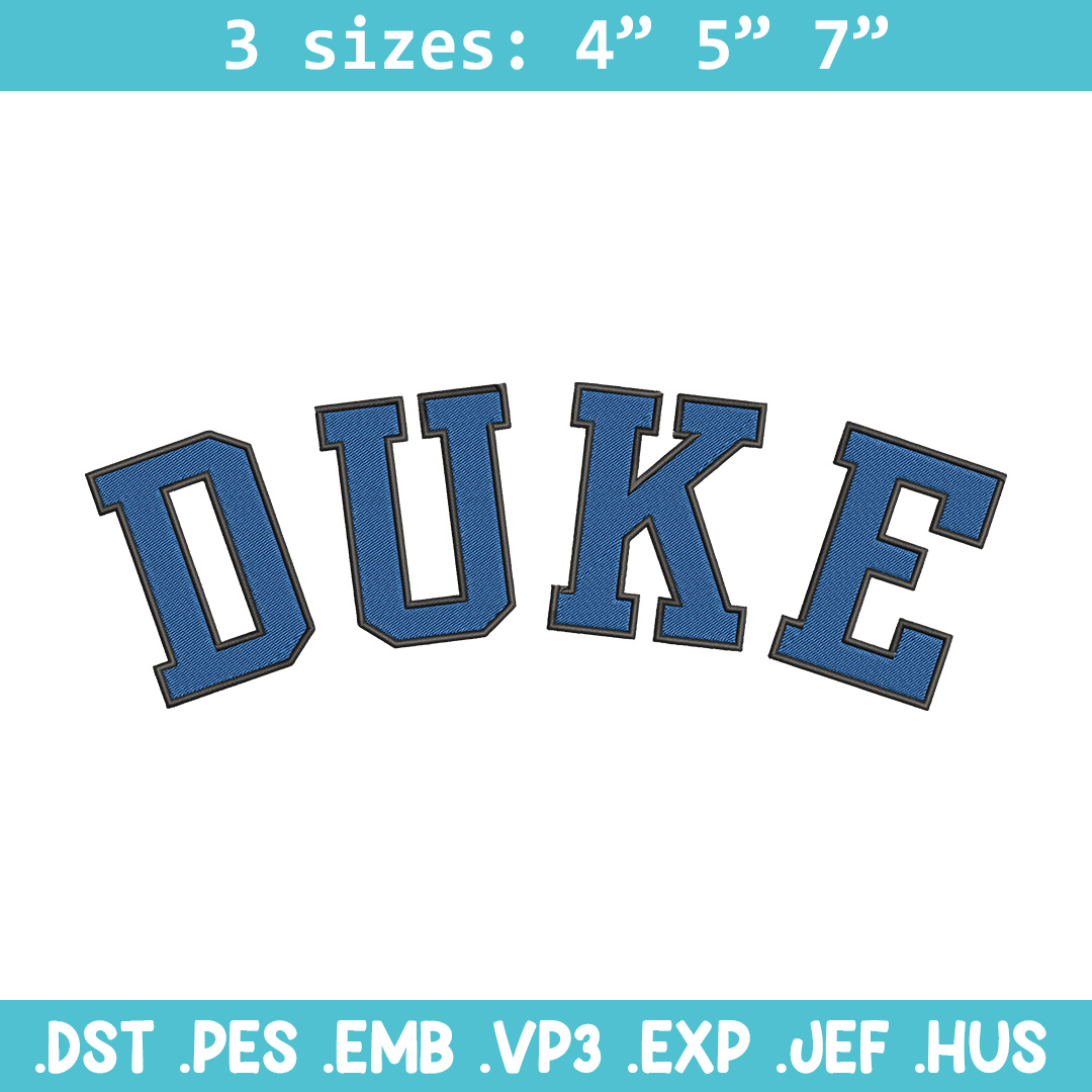 Duke University logo embroidery design, Sport embroidery, lo | Inspire ...