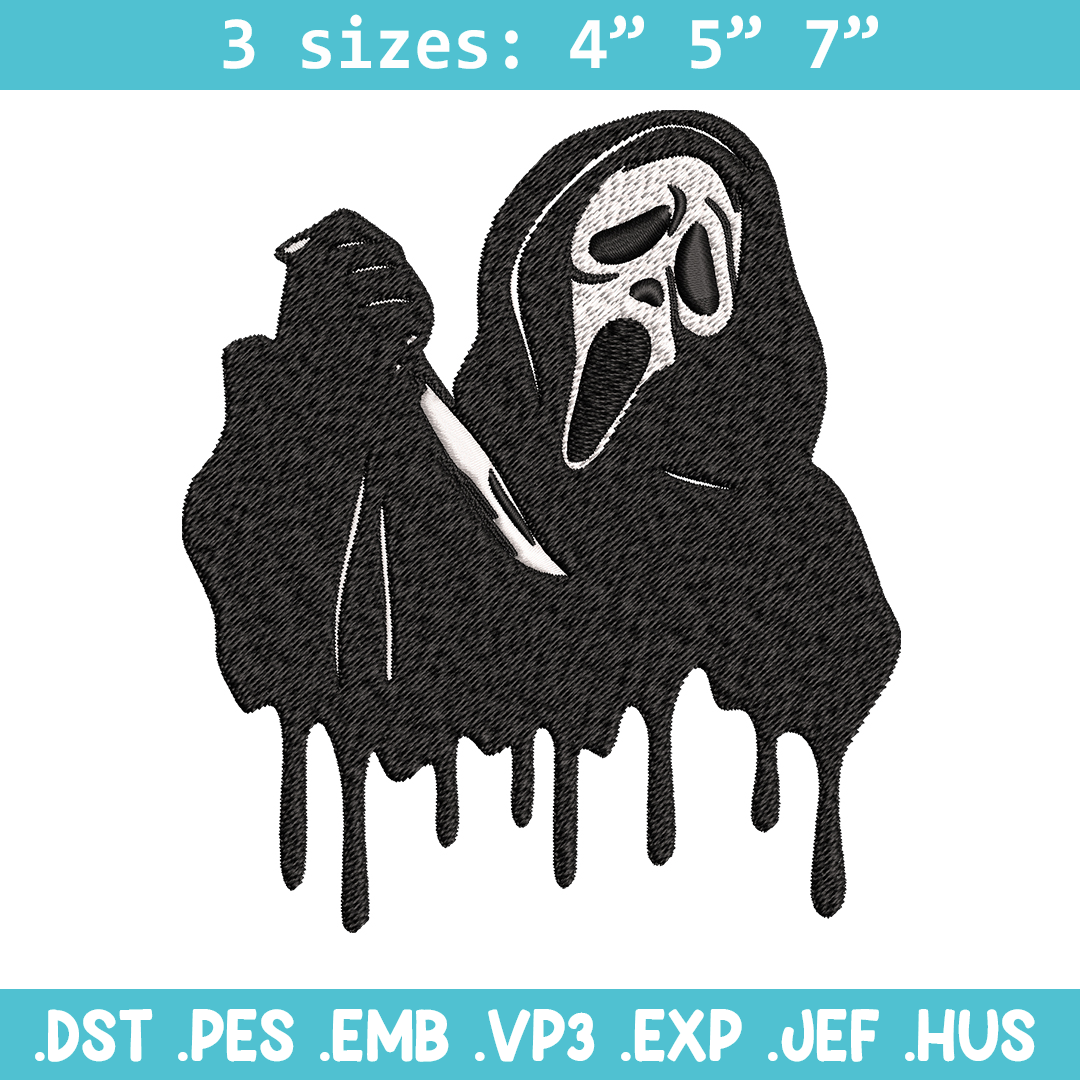 Ghostface knife Embroidery design, Horror Embroidery, Embroi | Inspire ...