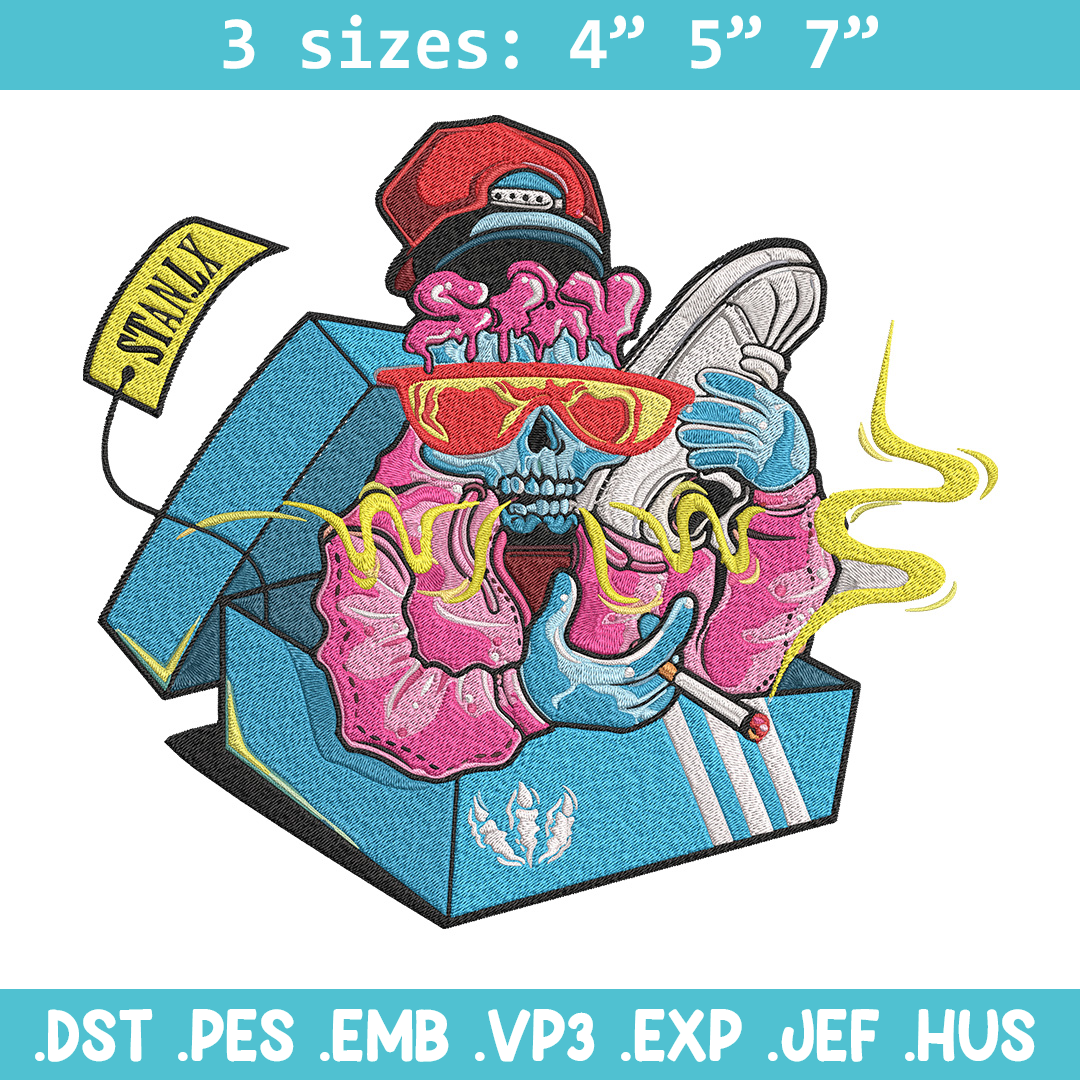 Graffiti skull Embroidery Design, Graffiti Embroidery, Embro | Inspire ...