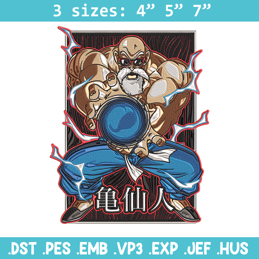 Master Roshi Embroidery Design, Dragonball Embroidery, Embro | Inspire ...