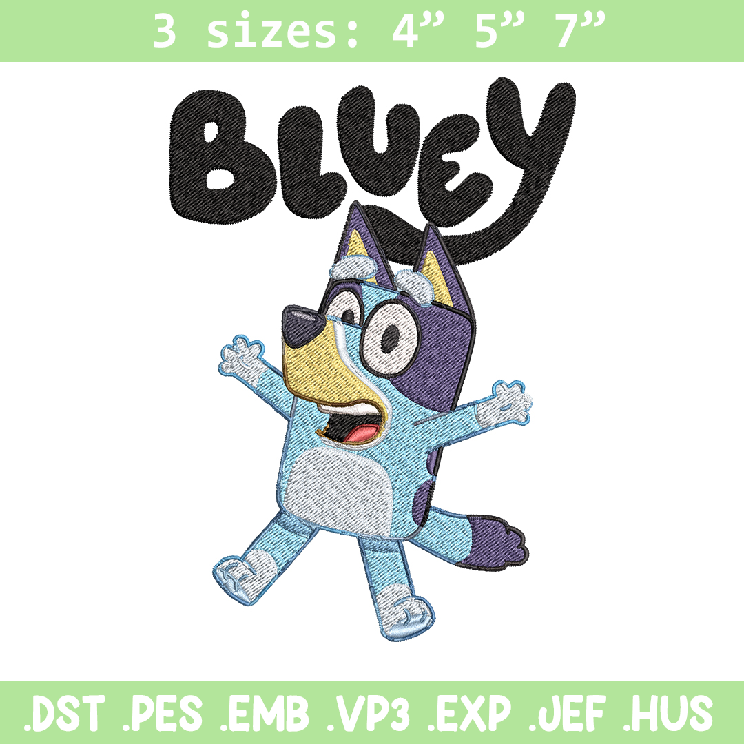 Bluey Embroidery, Bluey Cartoon Embroidery, cartoon Embroide | Inspire ...