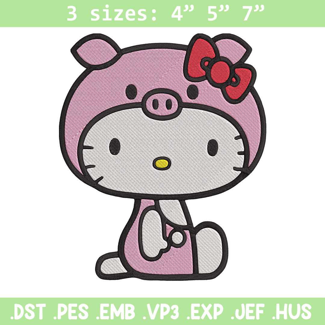 Hello Kitty Embroidery Design, Hello kitty Embroidery, Embro | Inspire ...