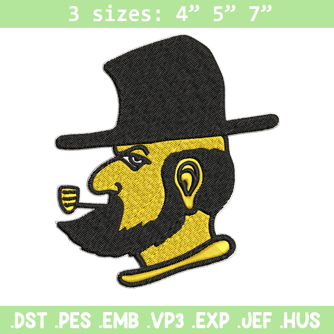 Appalachian State logo embroidery design, Sport embroidery, | Inspire ...