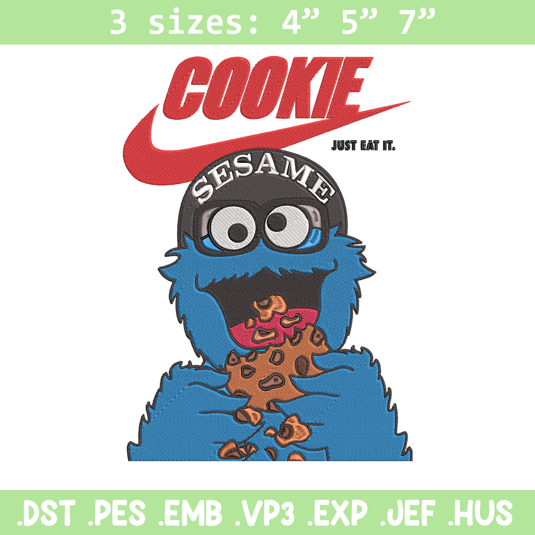 Cookie Monster x nike Embroidery Design, Cookie Monster Embr | Inspire ...