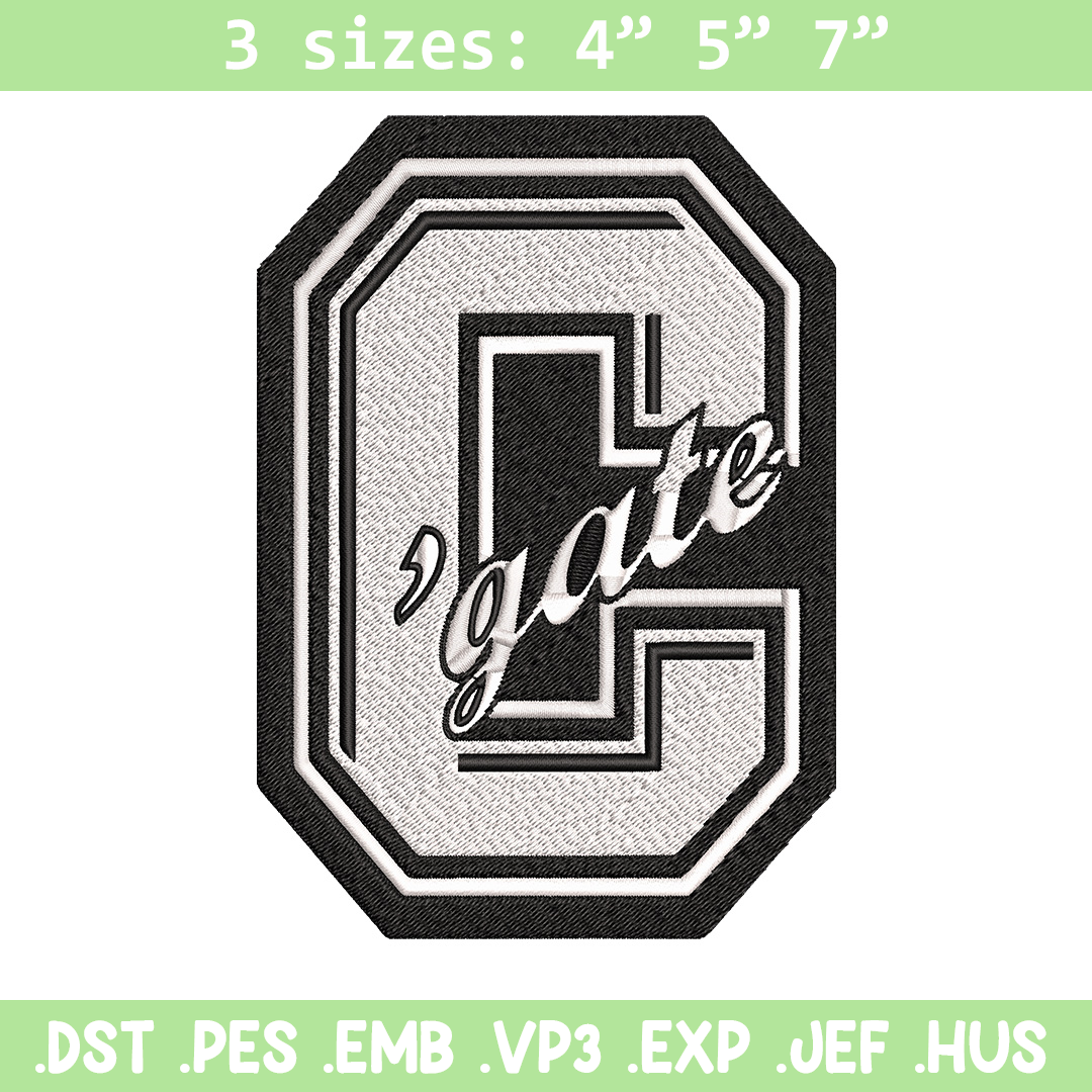Colgate University logo embroidery design, NCAA embroidery, - Inspire ...