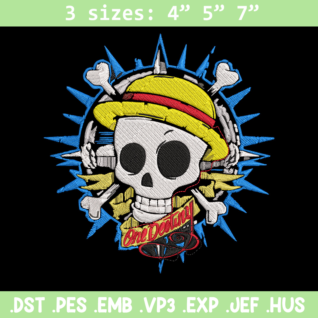 Logo One piece Embroidery Design, One piece Embroidery, Embr - Inspire ...