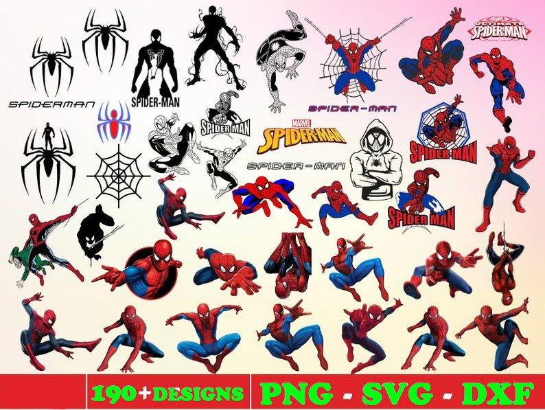 190+ Files Spiderman Svg Bundle Layered Item, Clipart, Cricu | Inspire ...