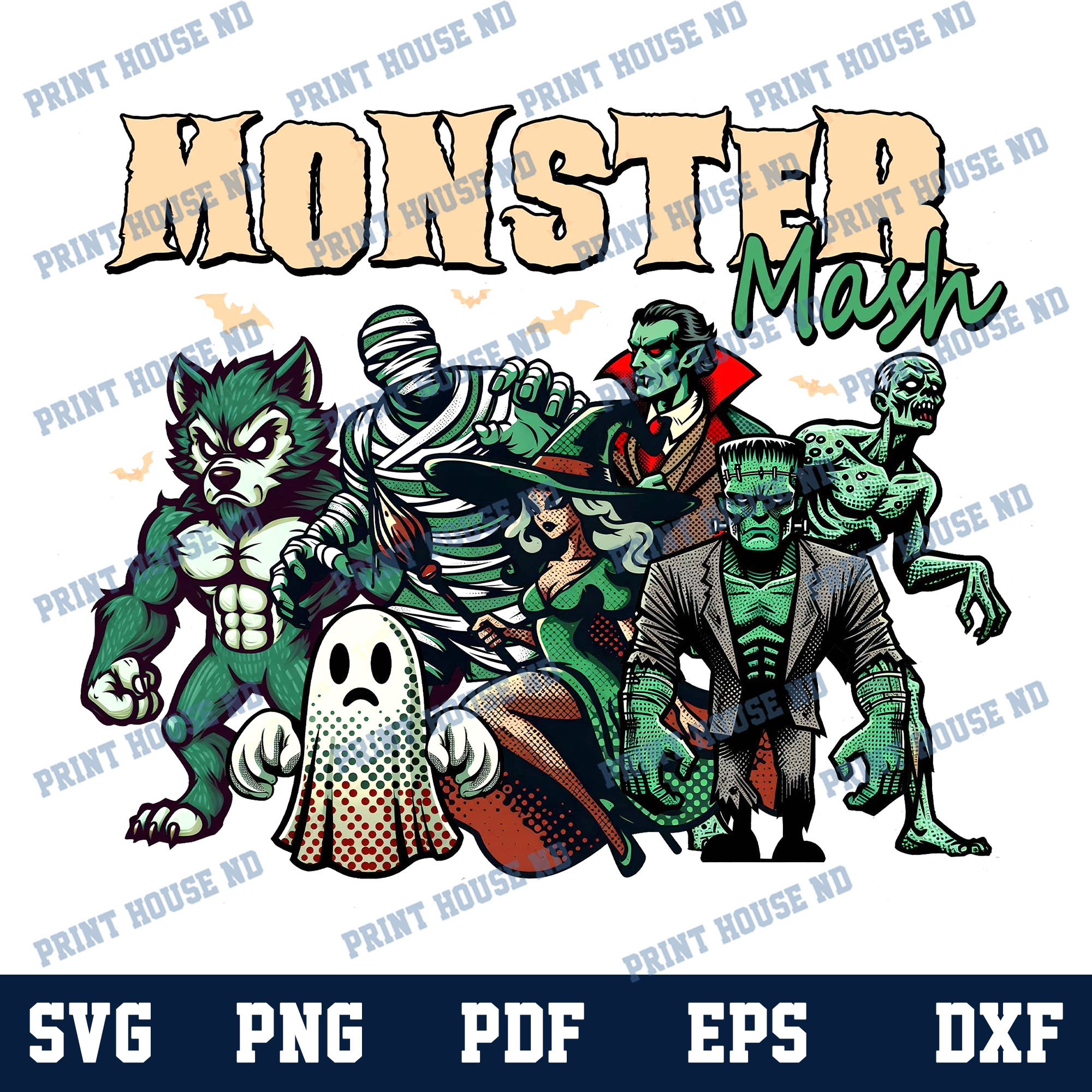 Retro Halloween Monster Png, Monster Mash Png, Vintage Ghost | Inspire ...