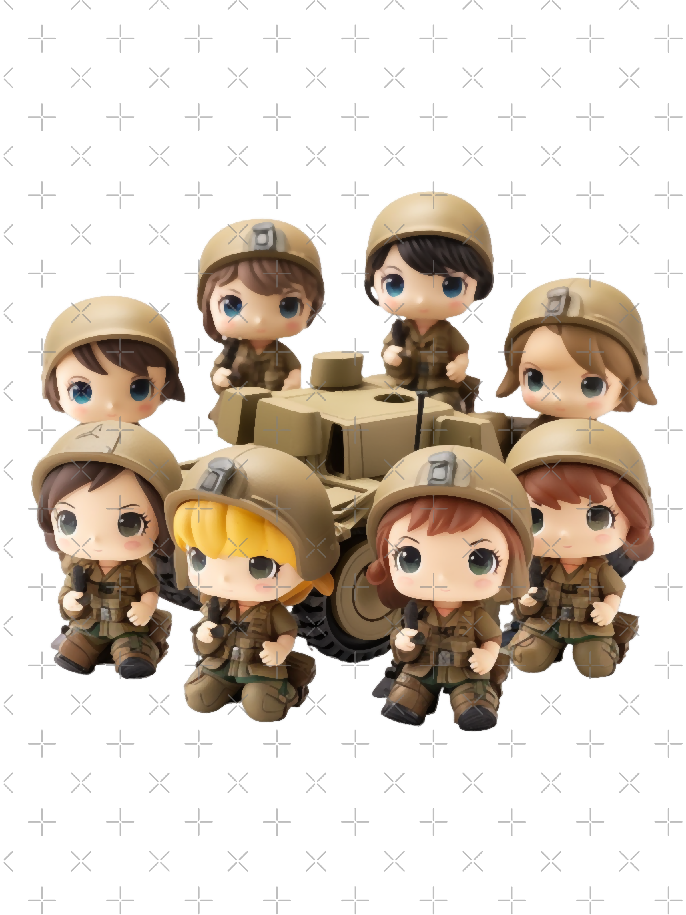 Girls Military Chibi Dolls PlattoonReady For Battle | Inspire Uplift