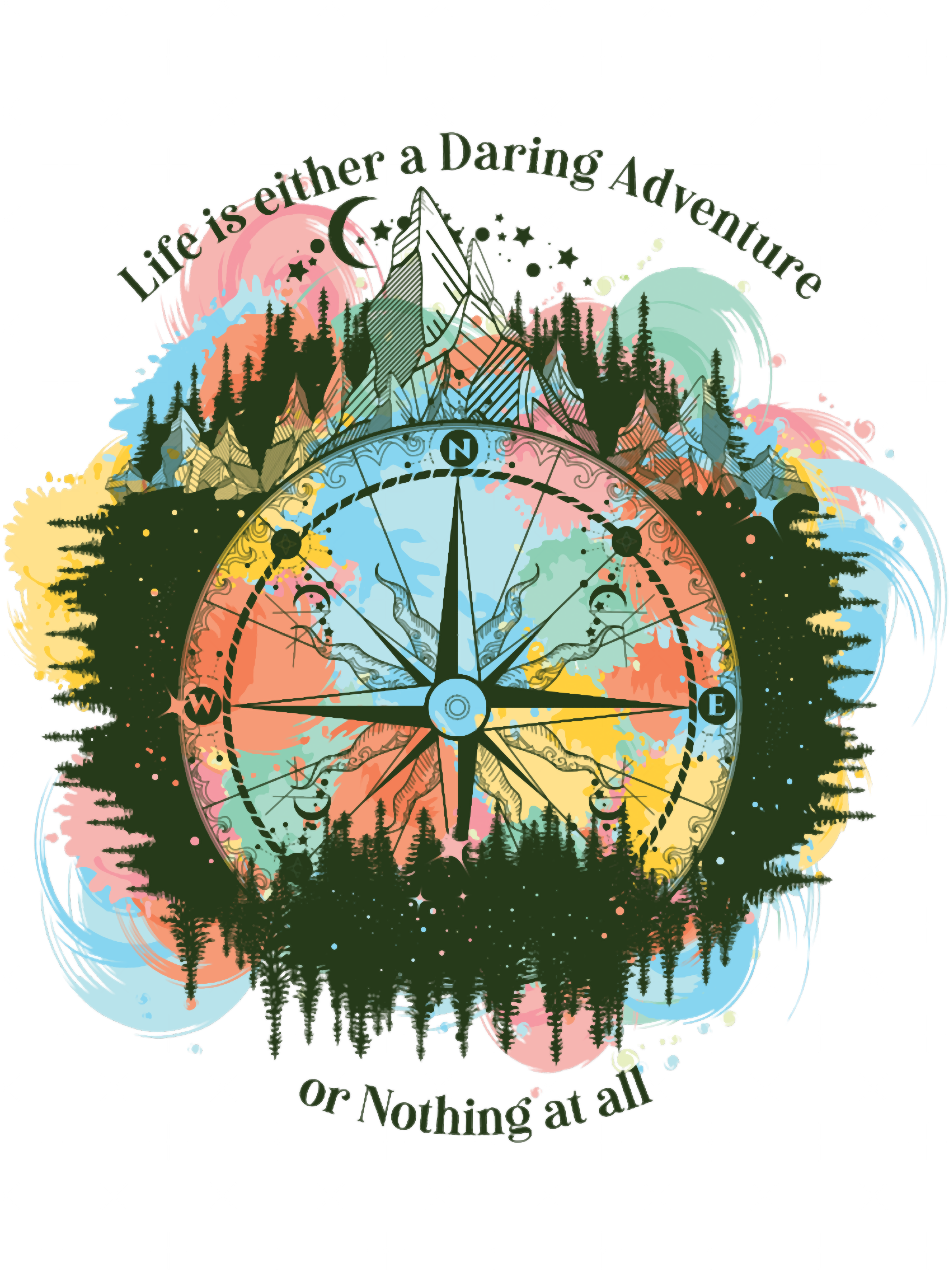 Compass with Adventure Quote from Helen Keller | Inspire Uplift