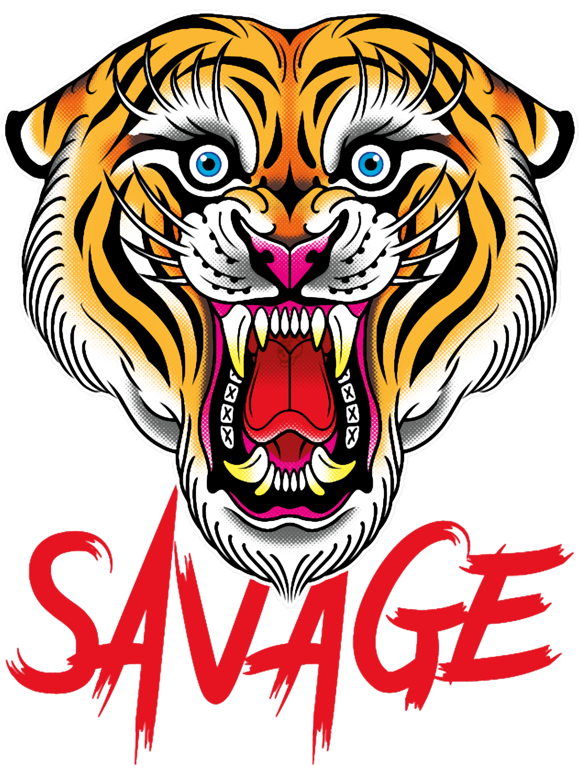 Savage Tiger Traditional Tattoo | Inspire Uplift