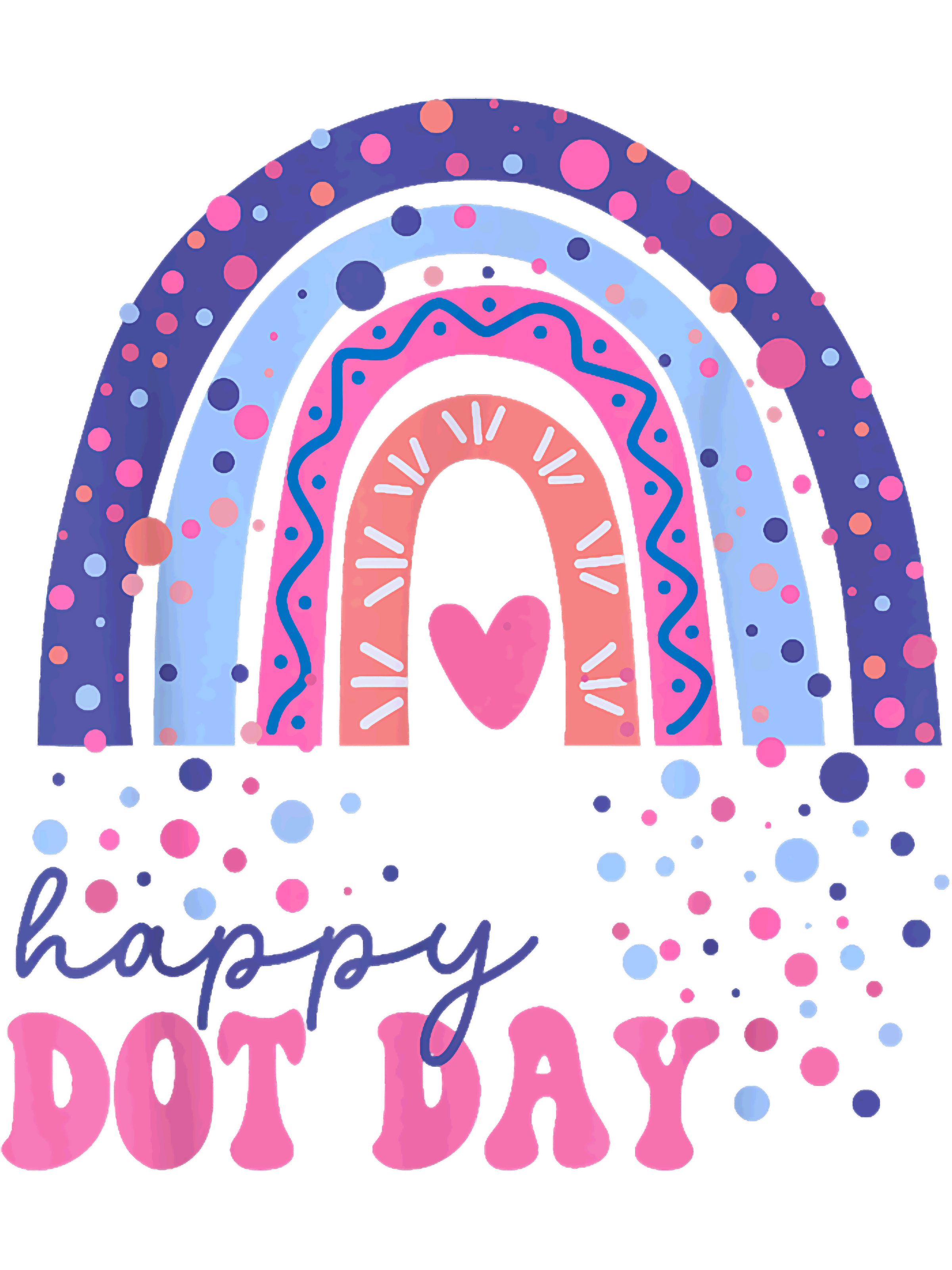 Rainbow Polka Dot Happy Dot Day For Teacher Kids Girls Women | Inspire ...