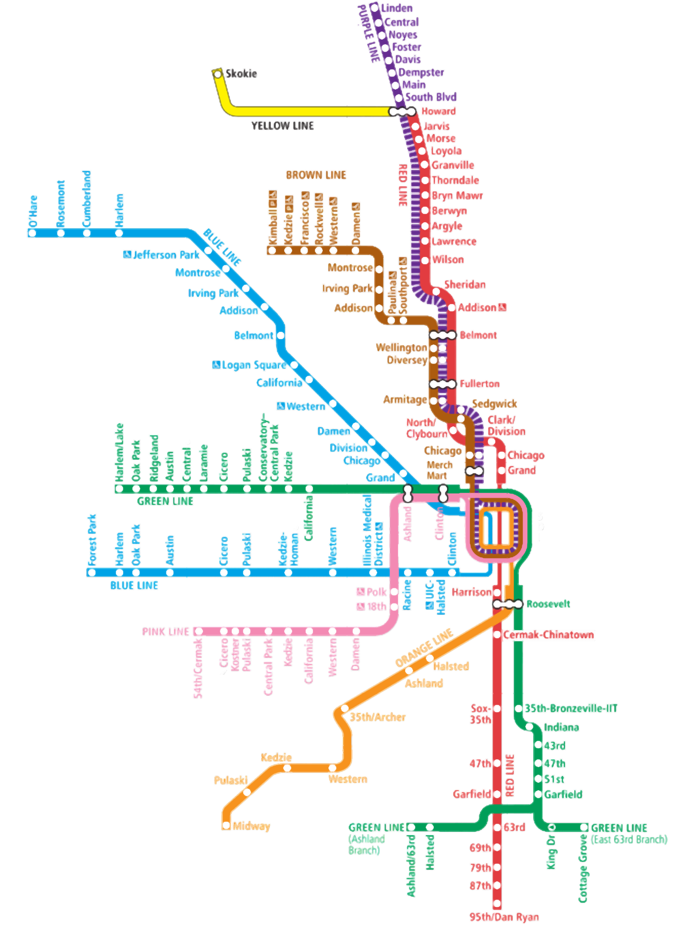Chicago Trains Map | Inspire Uplift