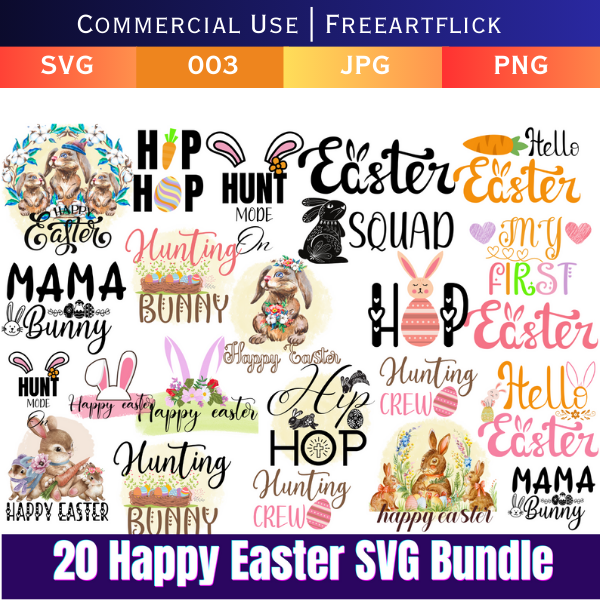 Happy Easter SVG Bundle, Easter SVG, Easter quotes | Inspire Uplift
