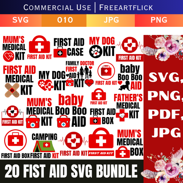 First Aid Kit SVG Vector File, First aid bag,Emergency medic | Inspire ...