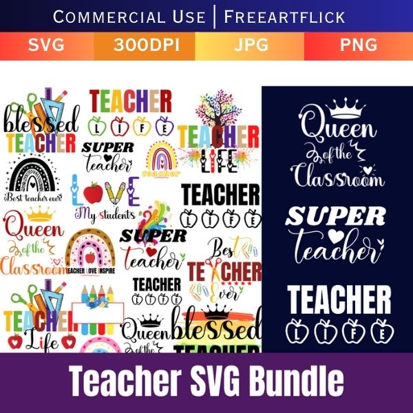 Teacher SVG Bundle, Teacher SVG, School SVG, Teach Svg, Teac | Inspire ...