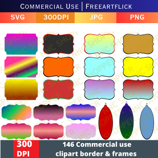 Digital Frame Clipart, Instant Download, personal use, small | Inspire ...