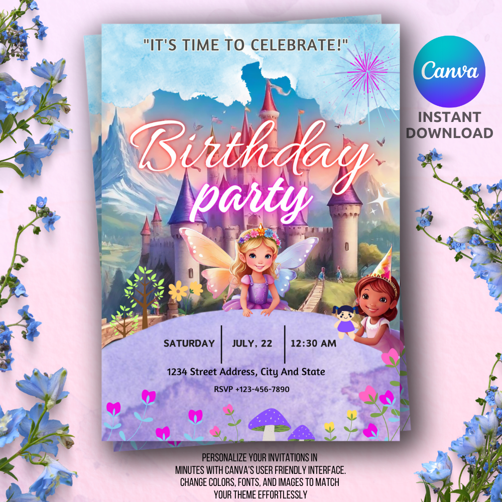 Canva-Editable Invitation Template - Birthday Edition | Inspire Uplift