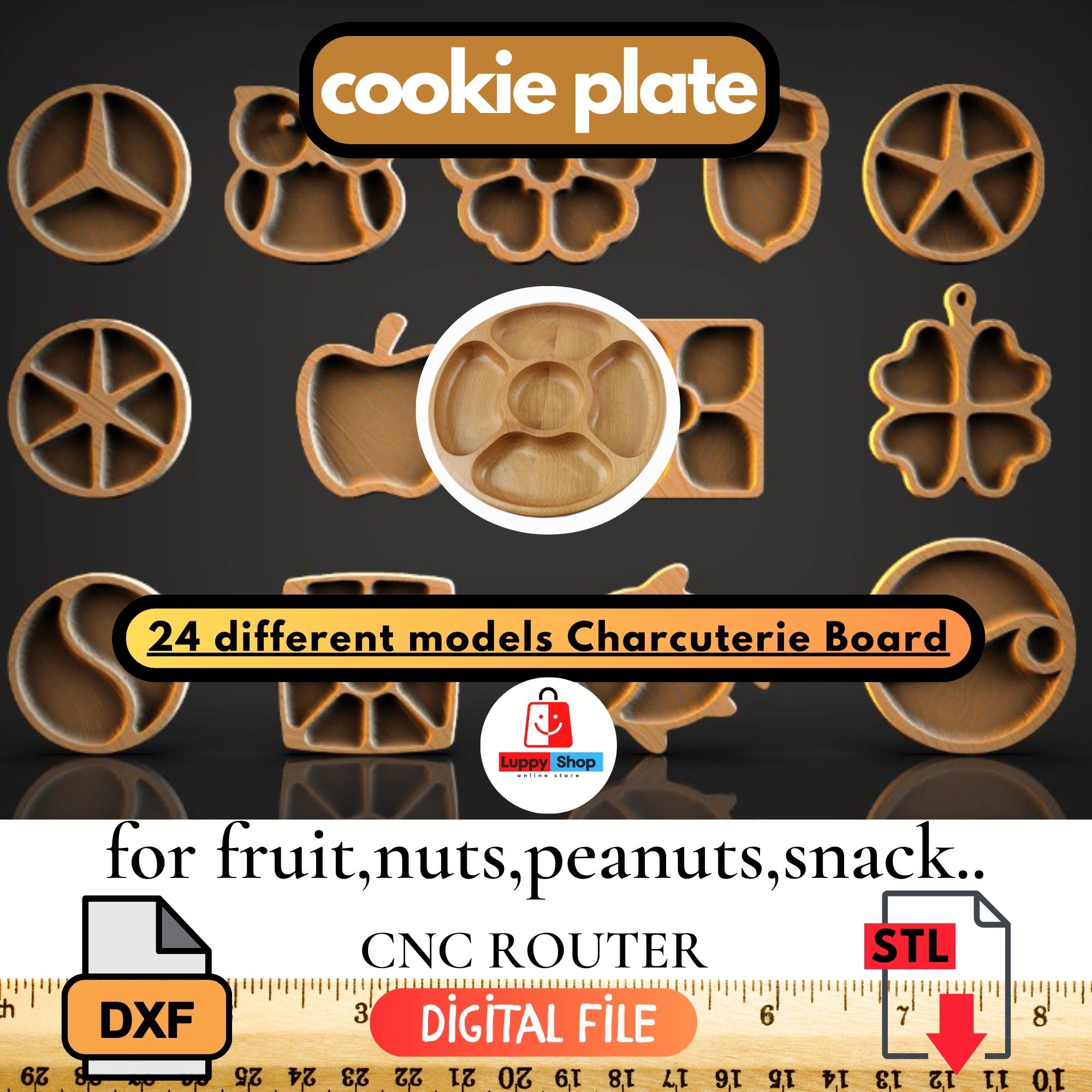 Trays Pack / serving plate cnc STL,DXF file/ stl serving pla | Inspire ...