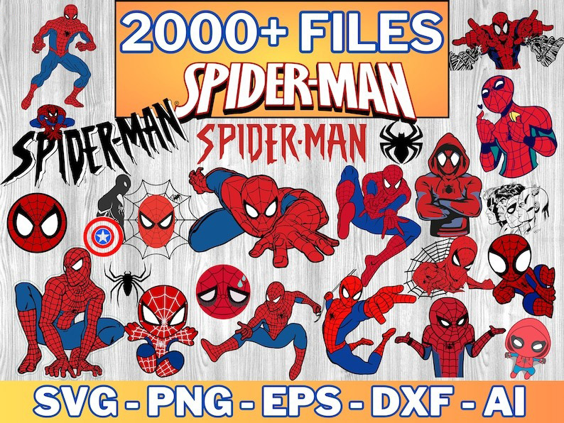 2000 Spiderman SVG, spiderman png files, spider man svg bund | Inspire ...