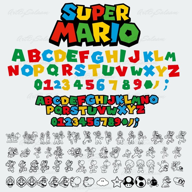 Super Mario SVG Bundle for Cricut and Sublimation, Mario Cut | Inspire ...