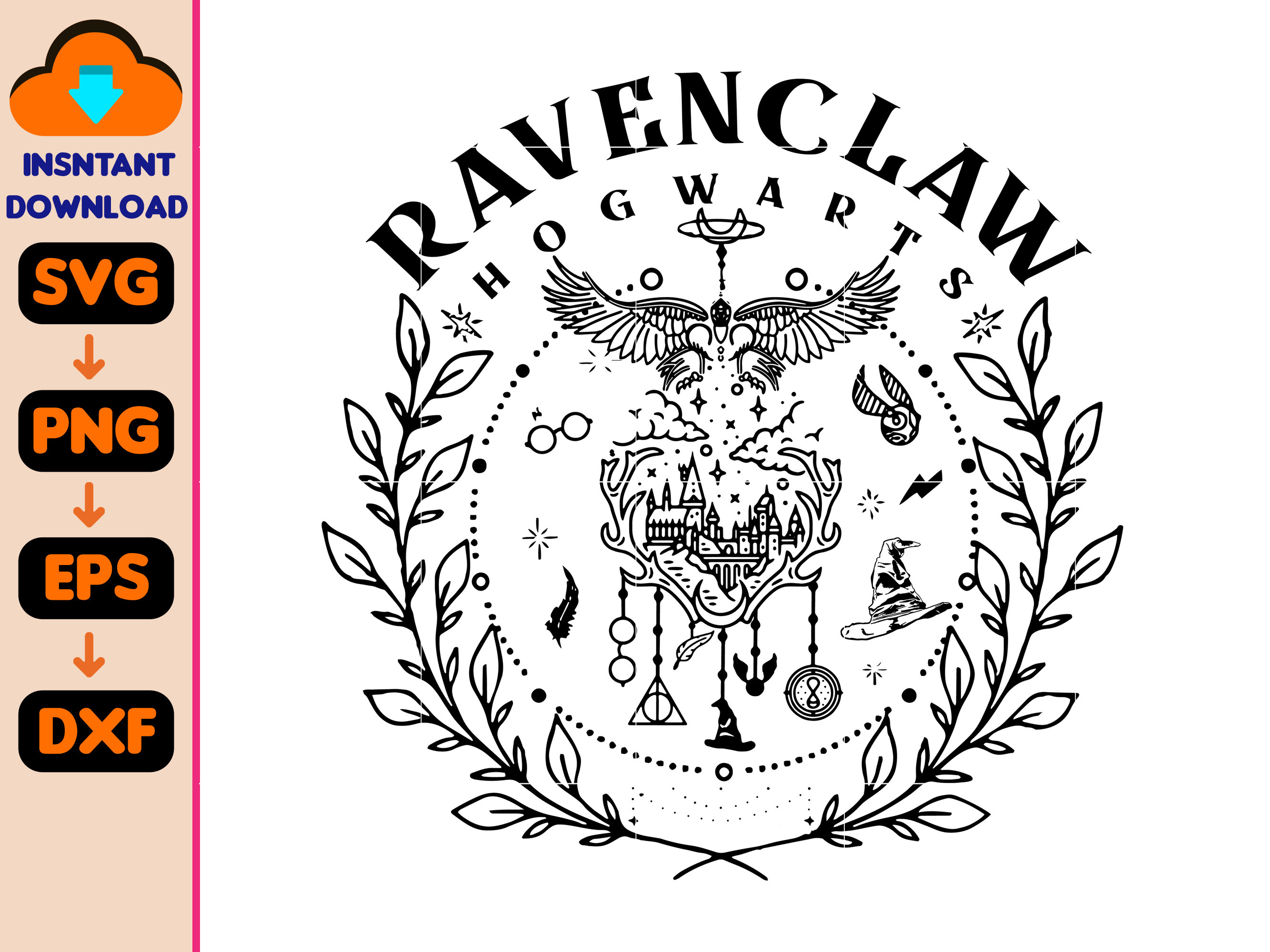 Ravenclaw Hogwarts Svg, Magical World Svg, Witchcraft Svg Su | Inspire ...