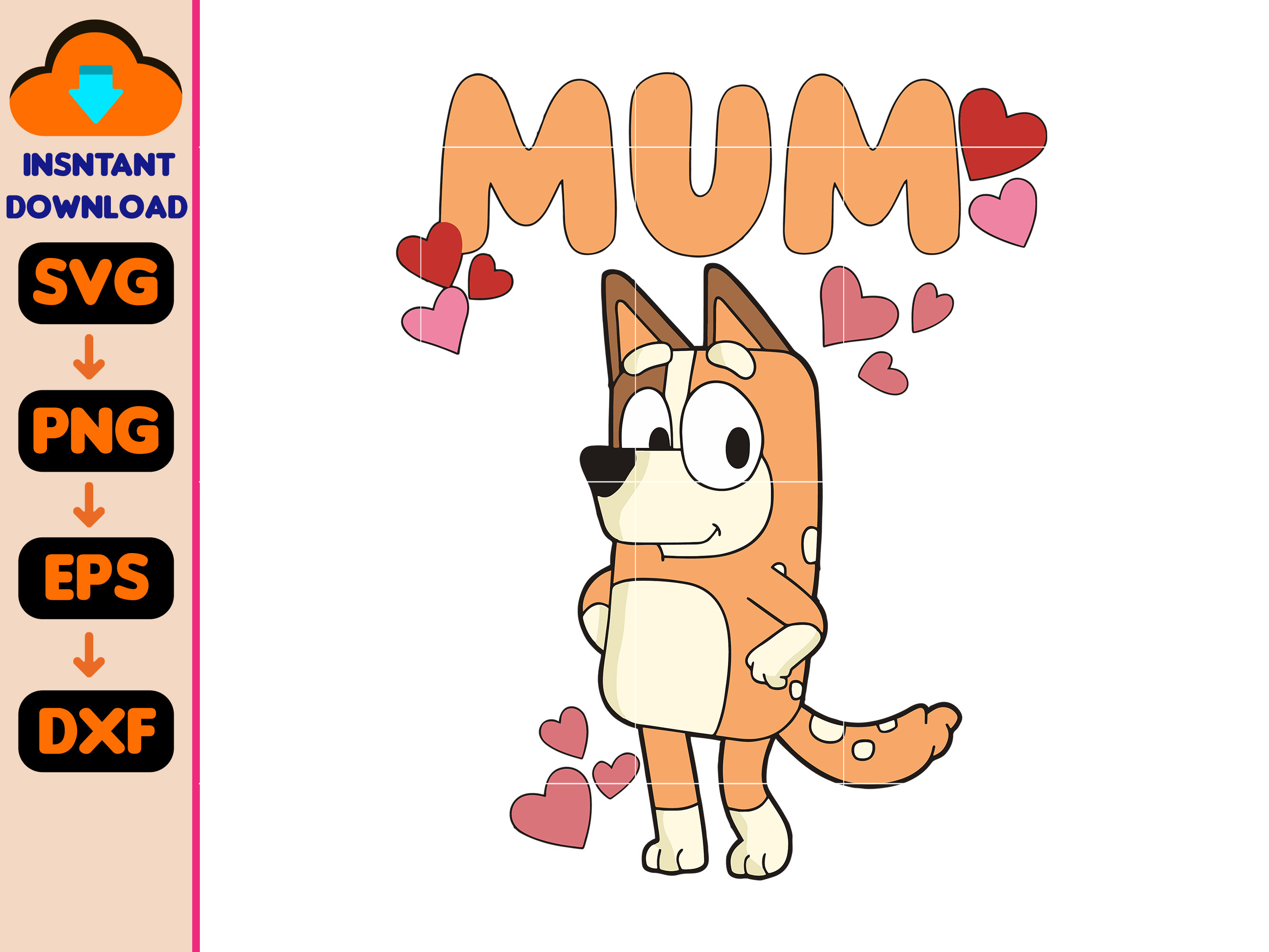 Bluey Mum Svg, Bluey Family Svg, Retro Chilli Heeler Svg, Mu | Inspire ...