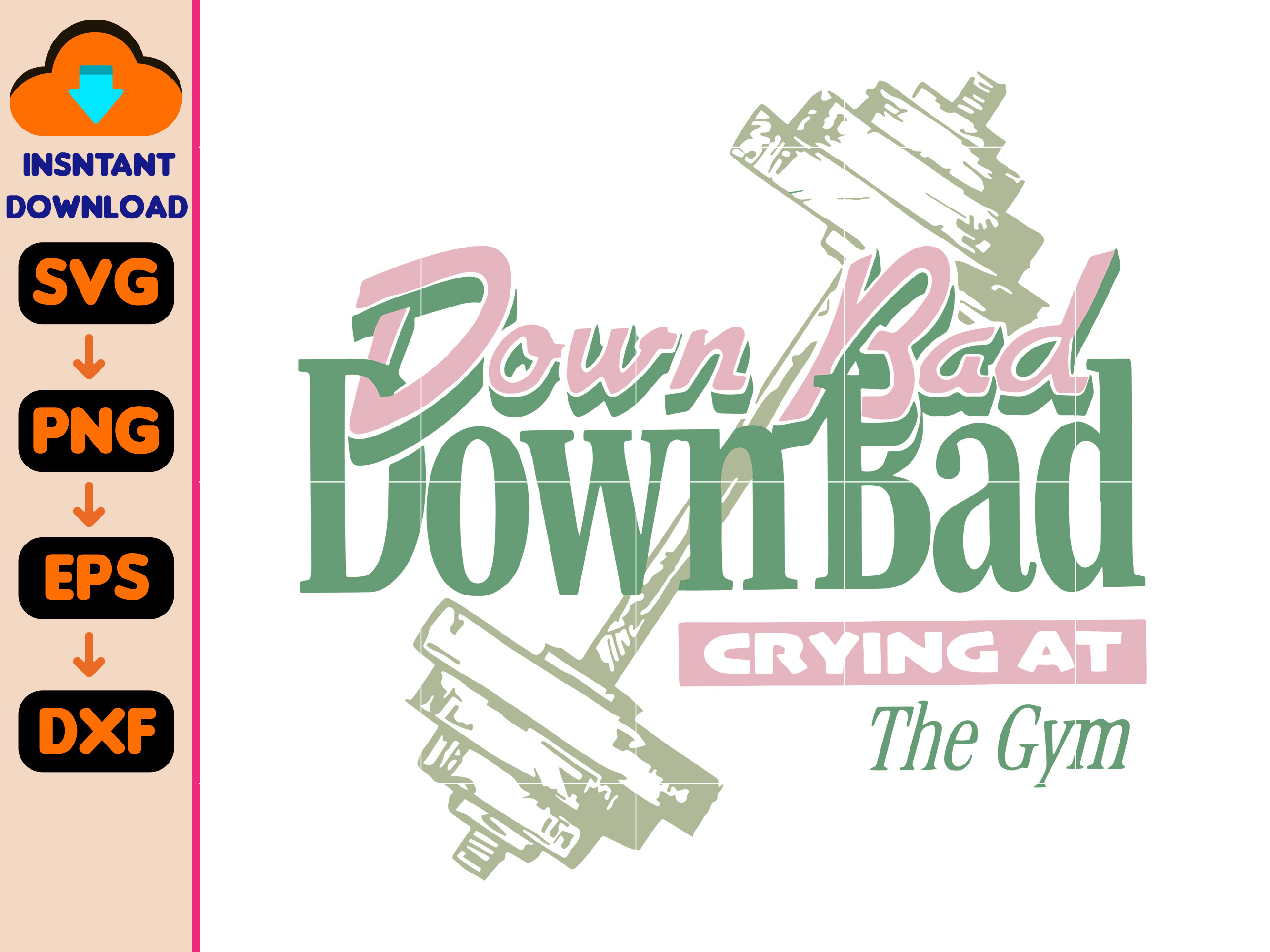 Down Bad Svg, Crying at the Gym Svg, Workout Svg, Gym Svg, D | Inspire ...