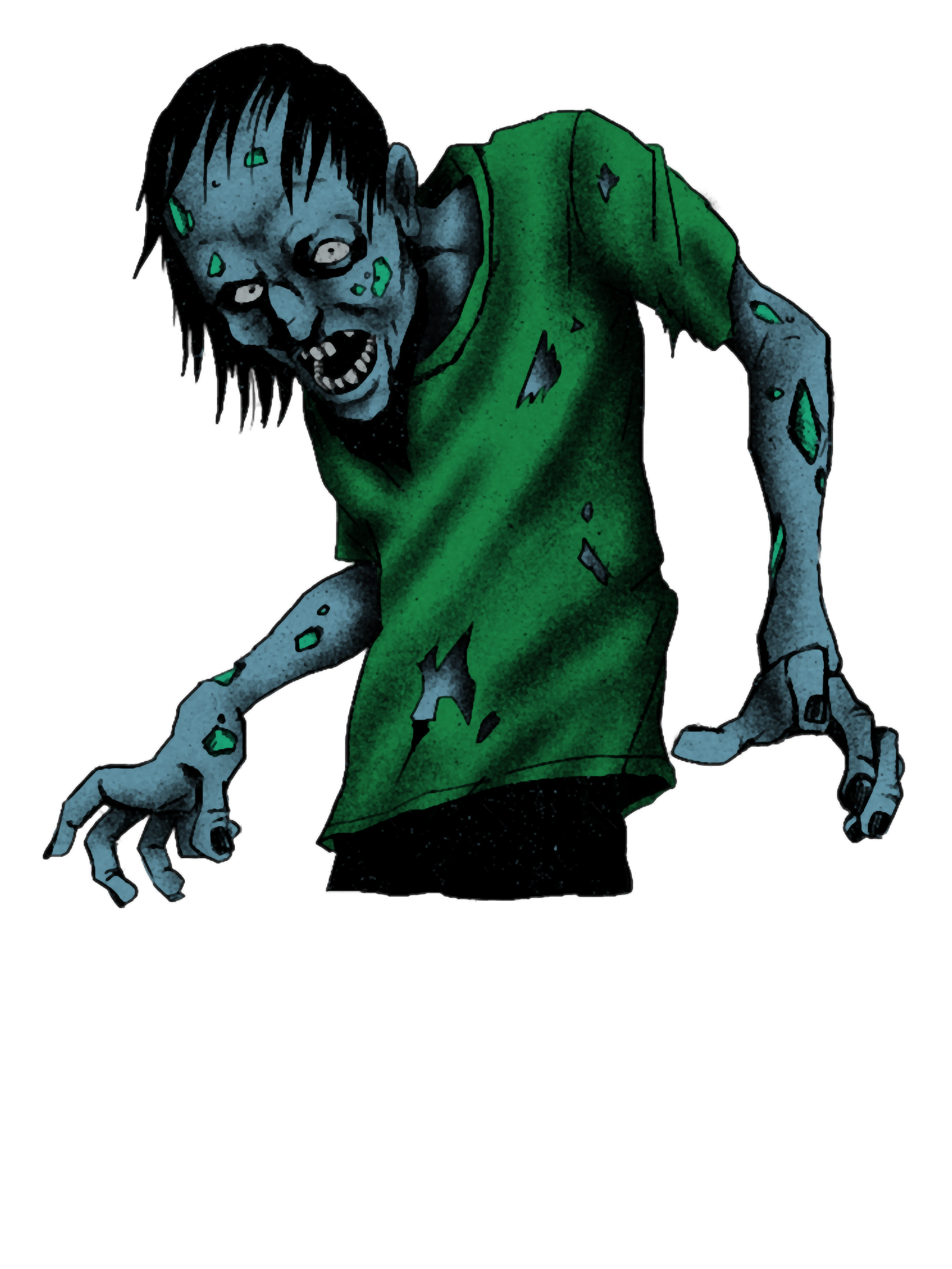 horror green zombie in graveyard scary design | Inspire Uplift