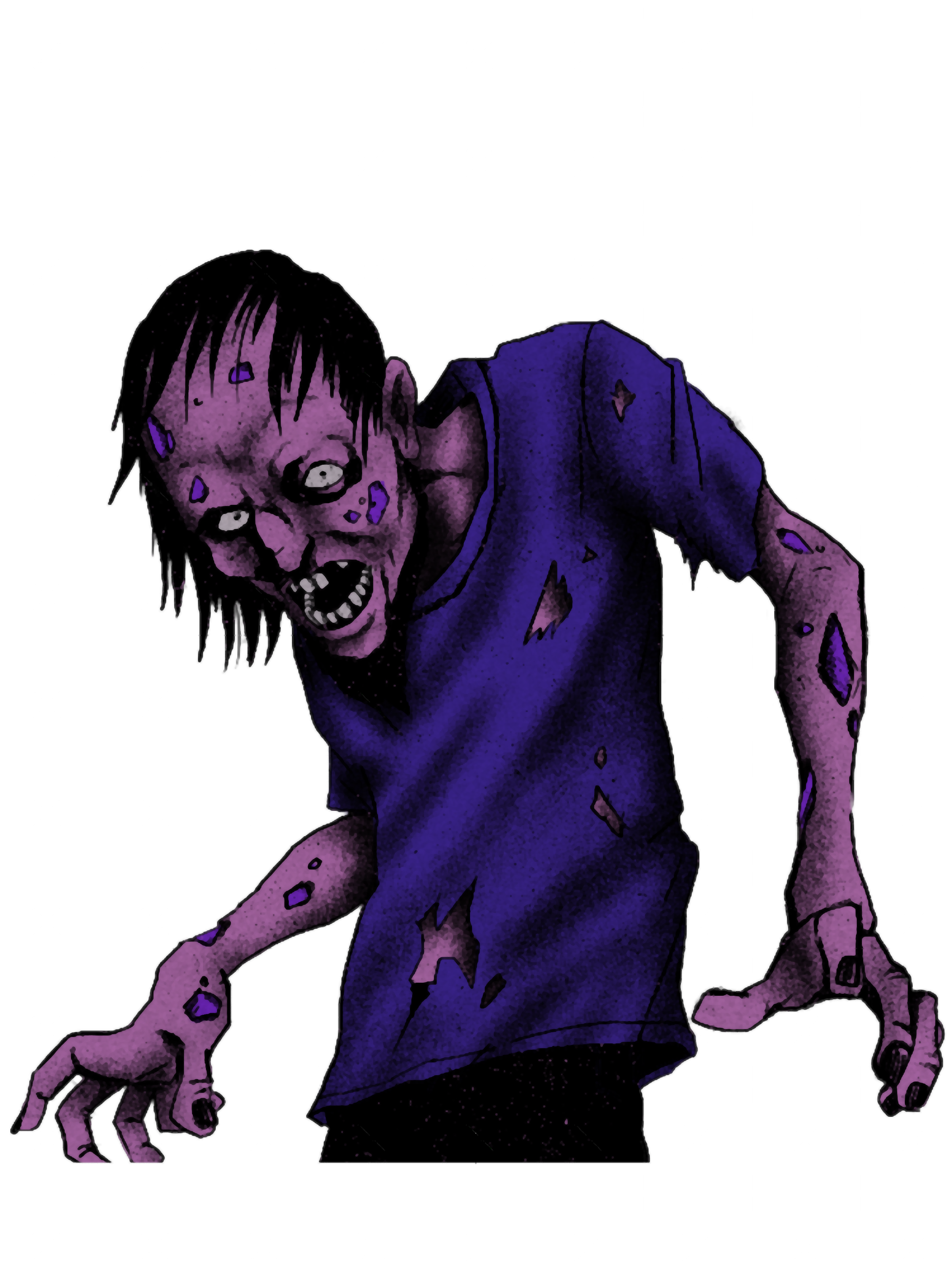 horror purple zombie in graveyard scary design | Inspire Uplift