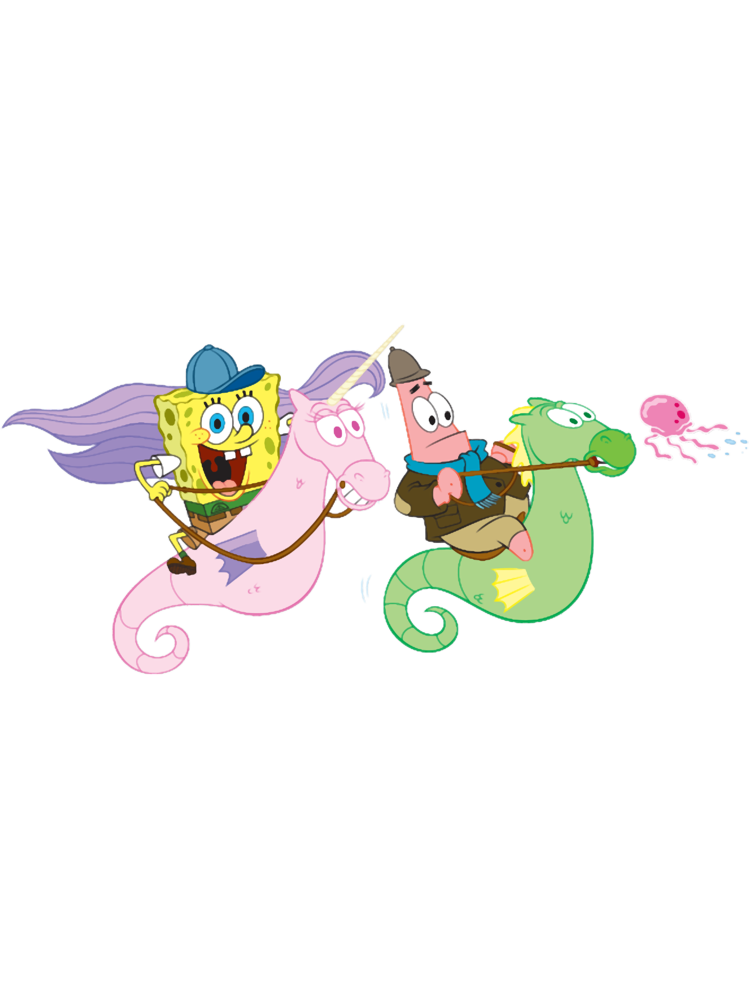 SpongeBob SquarePants And Patrick Seahorse Riders | Inspire Uplift