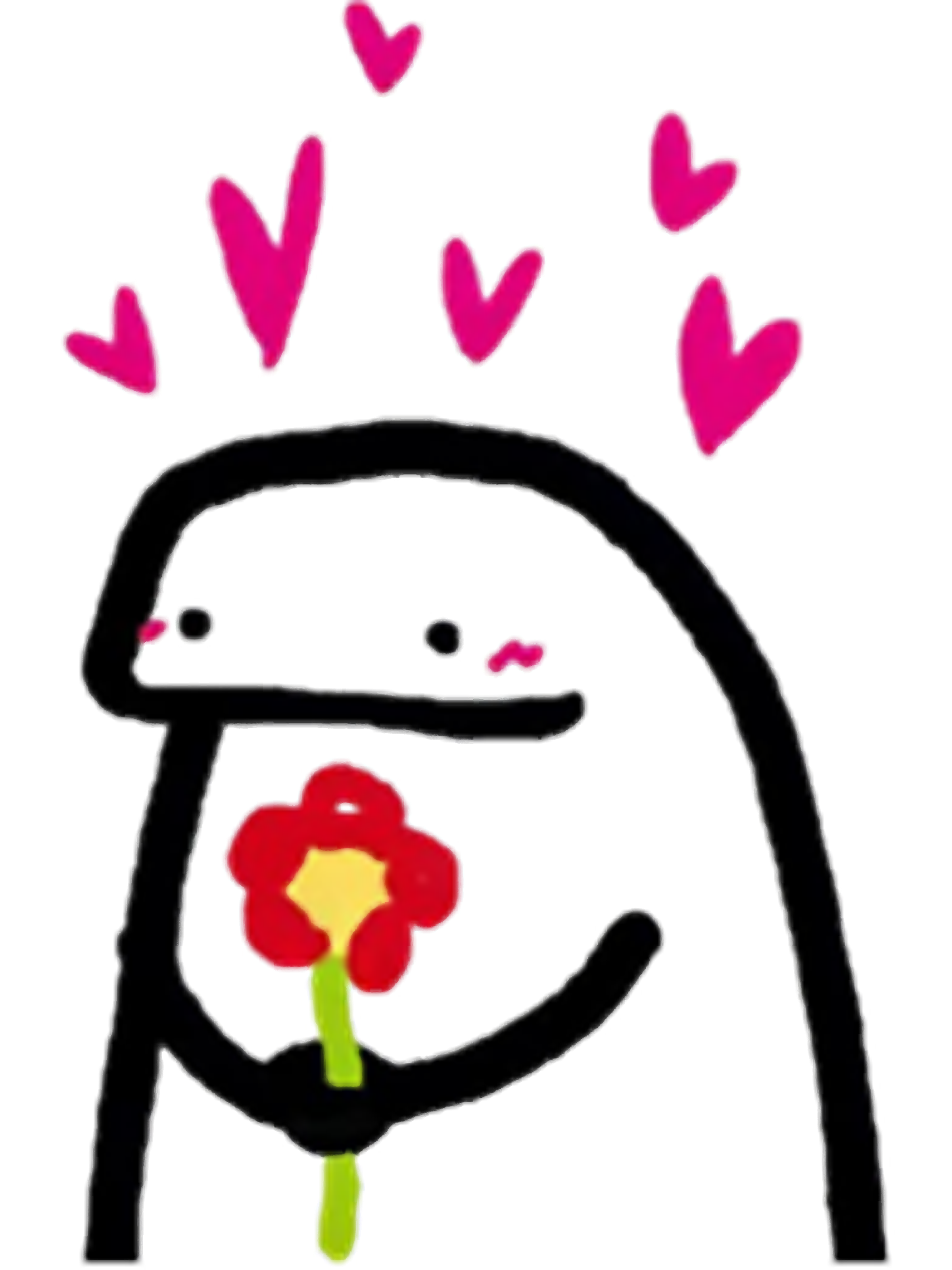 Flork meme in love flower Long | Inspire Uplift