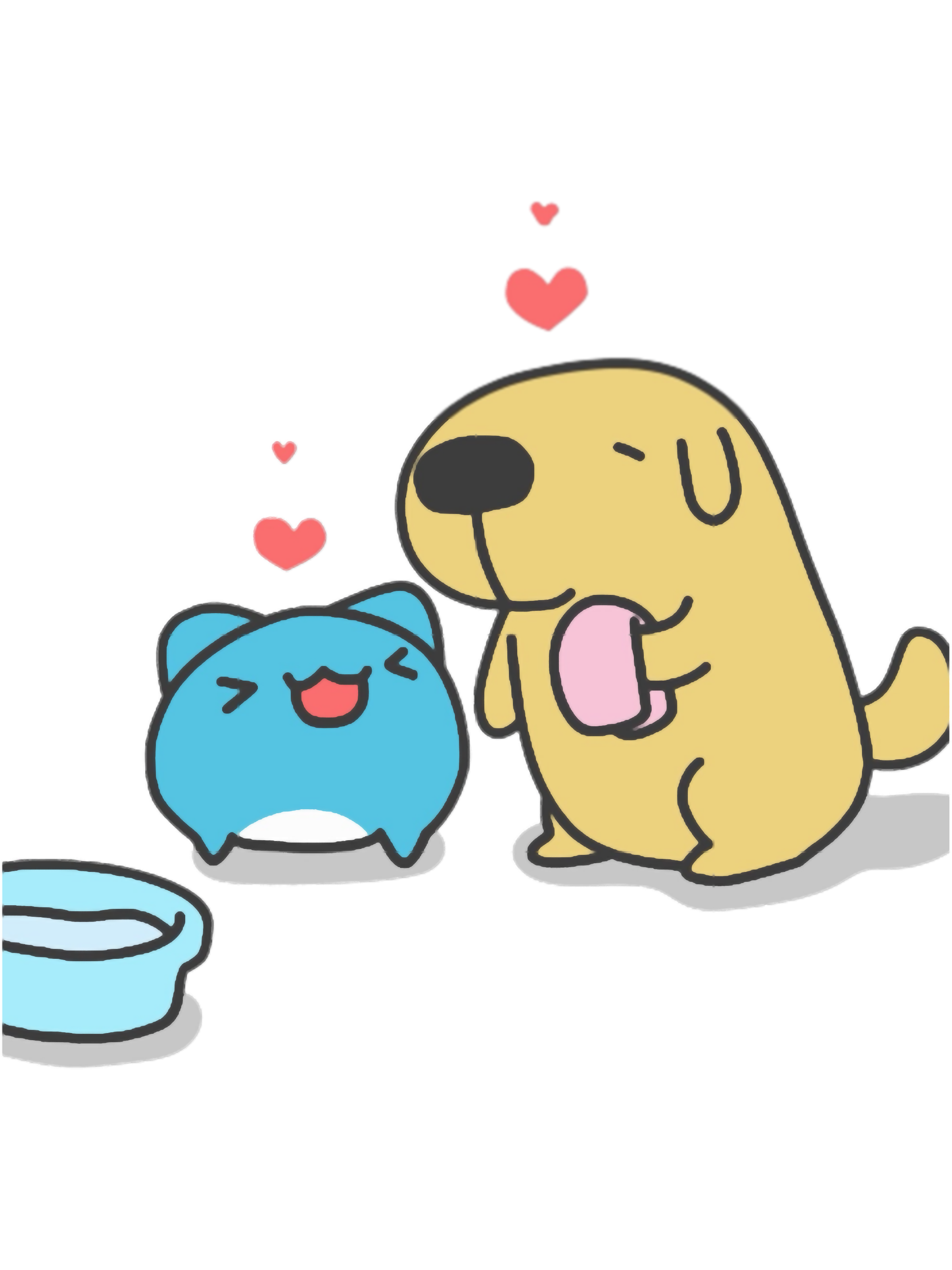 bugcat capoo and the dog in love and happiness | Inspire Uplift