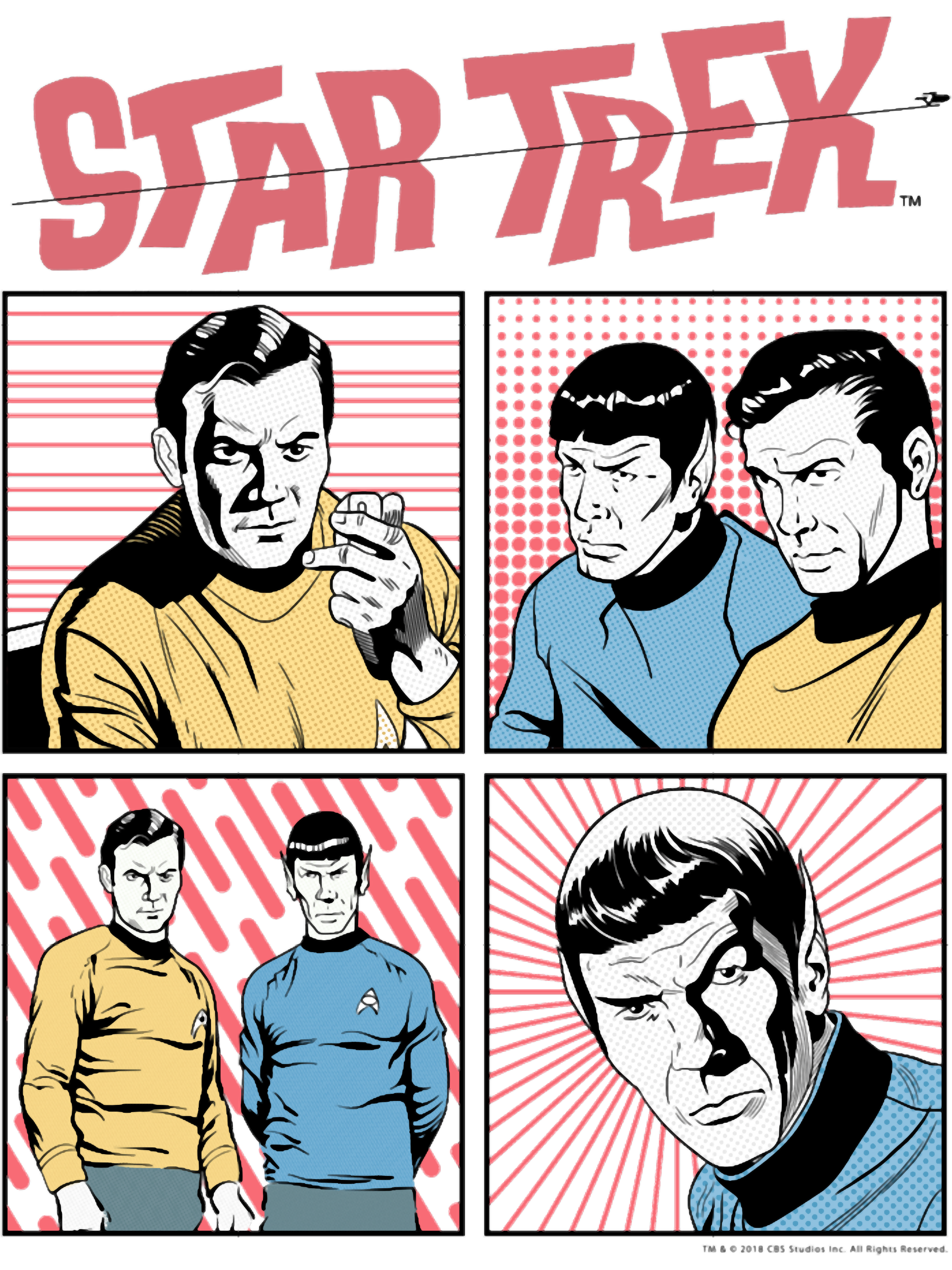 Star Trek Original Series Vintage Comic Pop Panels | Inspire Uplift