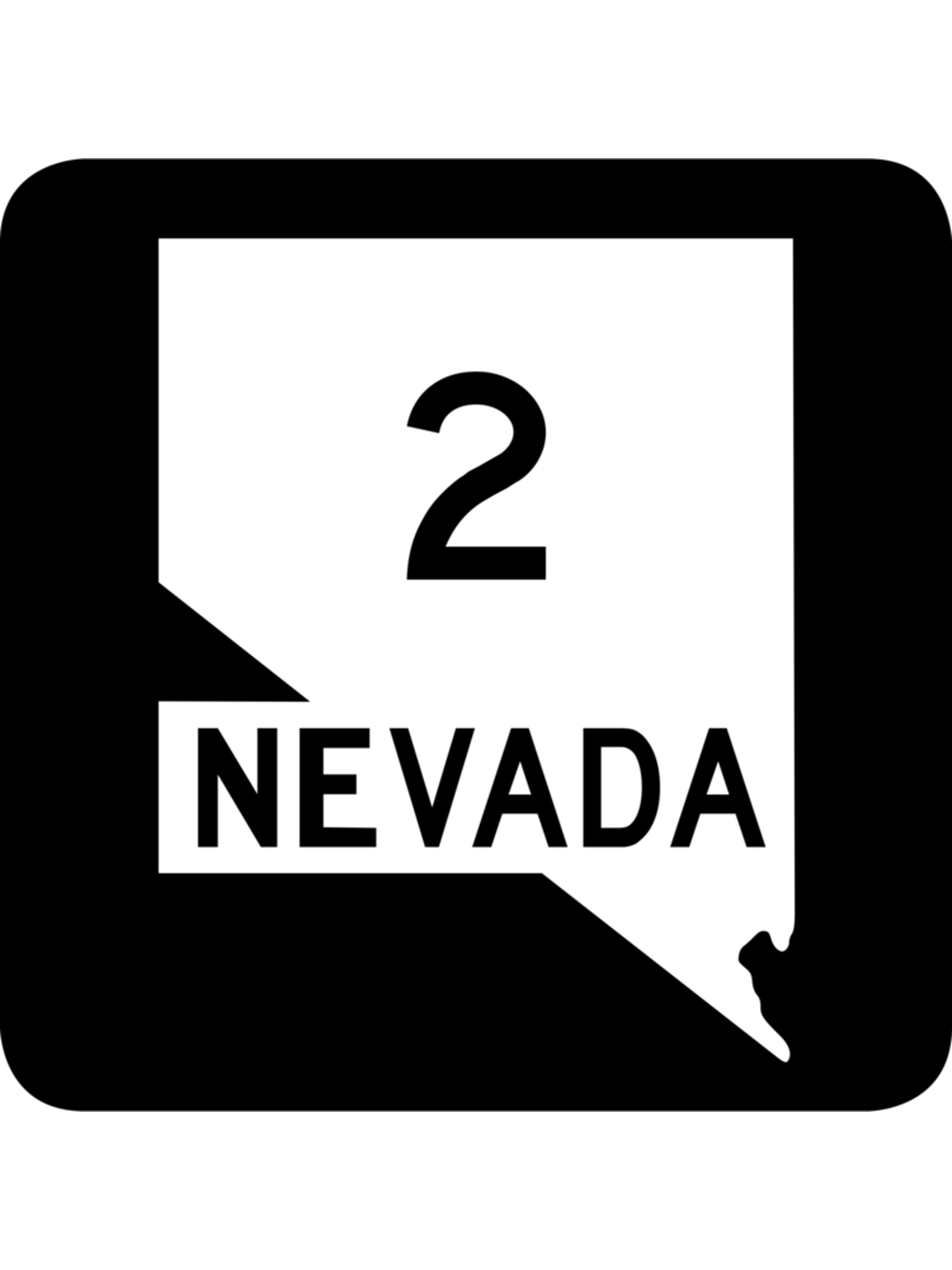 Nevada State Route SR 2 United States Highway Shield Sign | Inspire Uplift