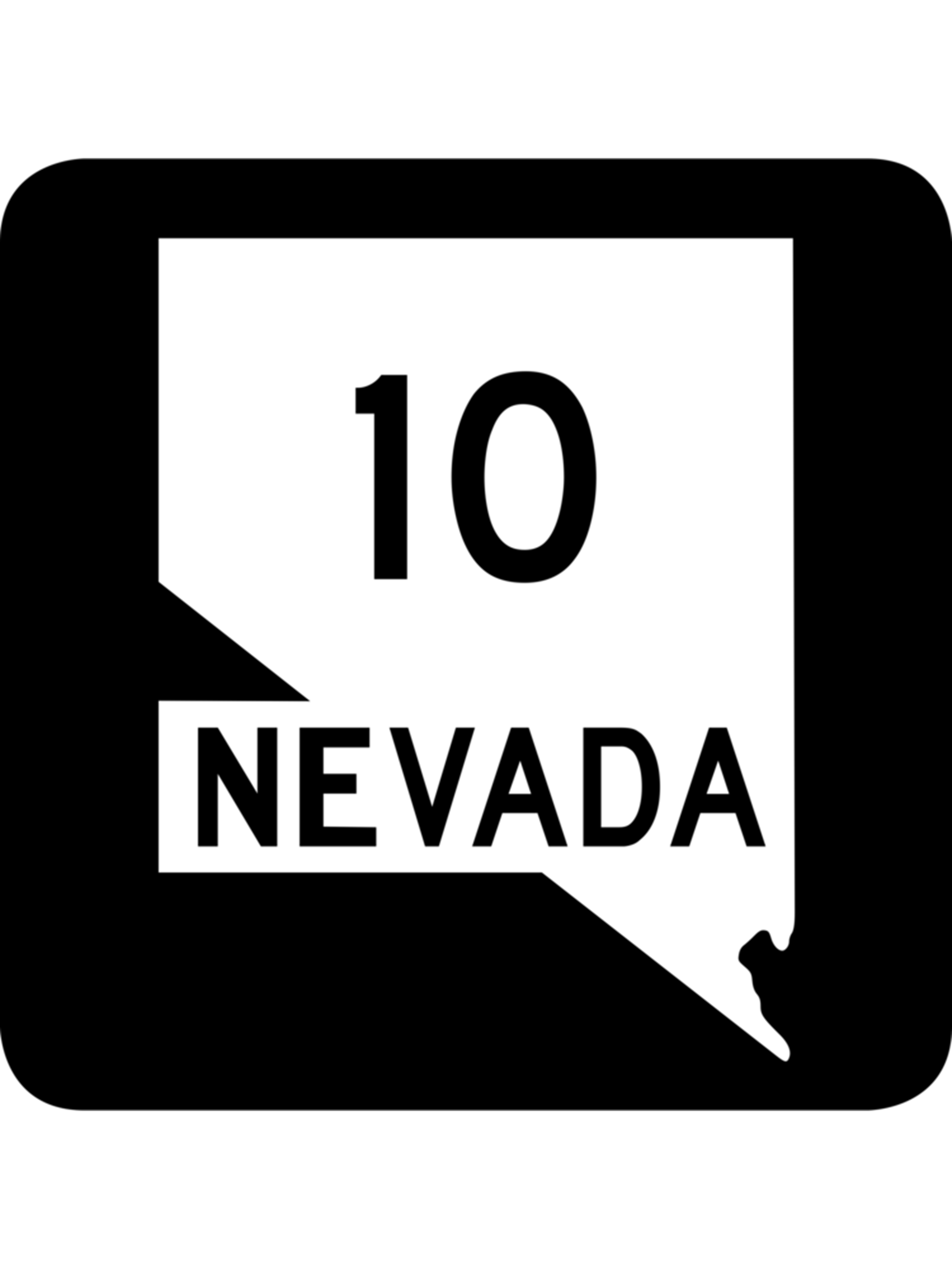 Nevada State Route SR 10 United States Highway Shield Sign | Inspire Uplift