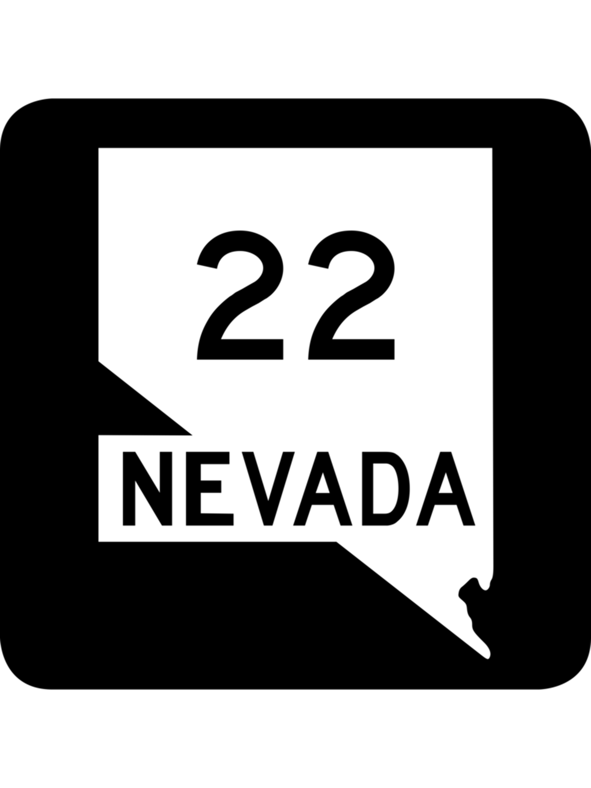 Nevada State Route SR 22 United States Highway Shield Sign | Inspire Uplift
